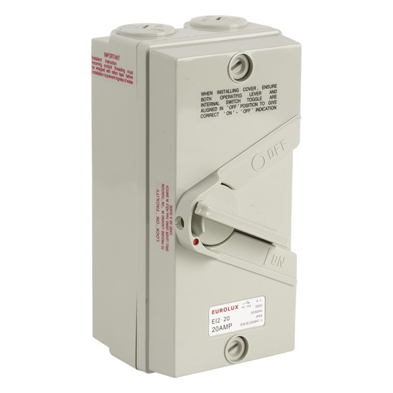 Eurolux Weatherproof Lever Type Isolators - MB Electrical & Lighting